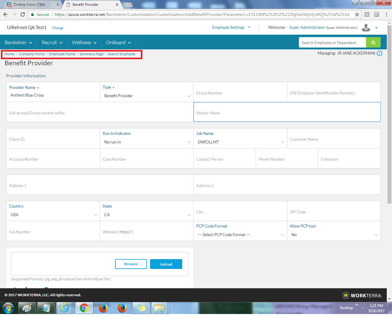 Nf 4383 Summary Page Azure Incorrect Path Displayed On Benefit Provider Screen